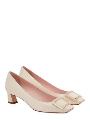 ROGER VIVIER Roger Vivier Trompette Patent Leather Pumps White