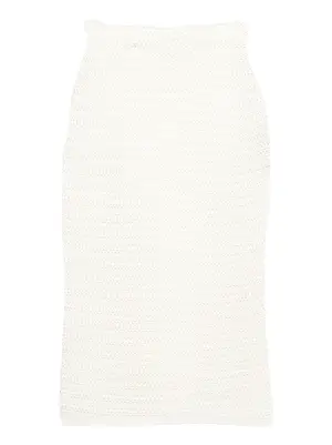 Dorothee Schumacher Crochet Pencil Skirt - White