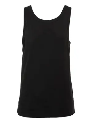 THE ROW Frankie Cotton Jersey Tank Top - Black