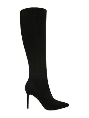 Veronica Beard 95mm Lisa Suede Stiletto Knee Boots Black Suede