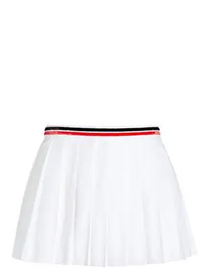Miu Miu Pleated Poplin Mini Skirt - White