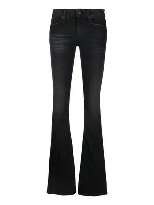 DONDUP Low-rise Flared Jeans - Black
