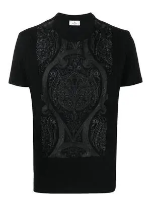 Etro Embroidered-logo T-shirt - Black