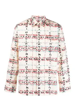Marni Logo-print Shirt - Neutrals