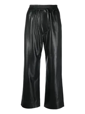 Nanushka Cropped Straight-leg Trousers - Black