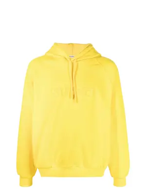 Sunnei Logo Drawstring Hoodie - Yellow
