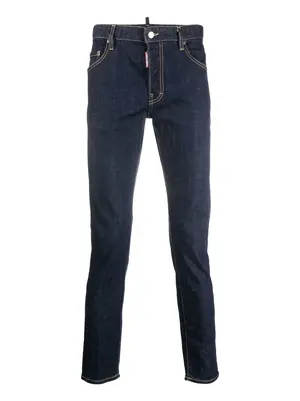 Dsquared2 Logo-print Slim-fit Jeans - Blue