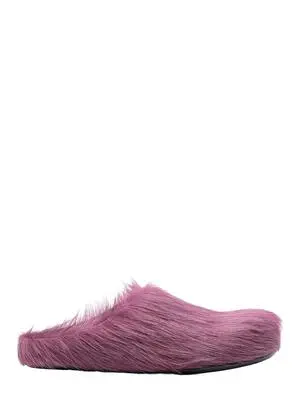Marni Fussbett Sabot Calf Hair Mules Purple