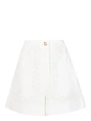 3.1 Phillip Lim Broderie-anglaise Panelled Shorts - White