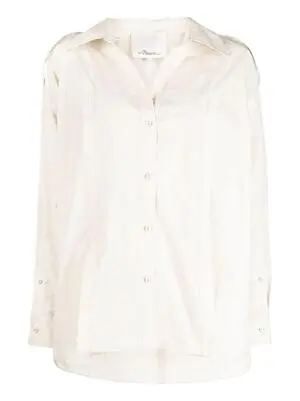 3.1 Phillip Lim Flat-collar Long-sleeved Shirt - White