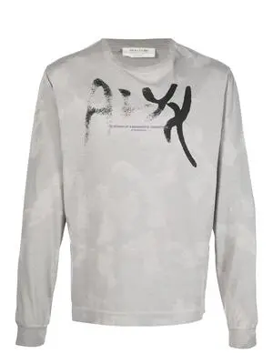1017 Alyx 9sm Logo-print Long-sleeved T-shirt - Grey