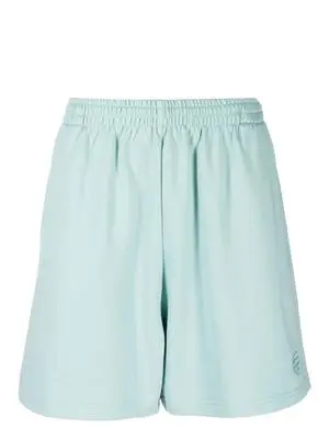 Balenciaga Logo-embroidered Track Shorts - Blue