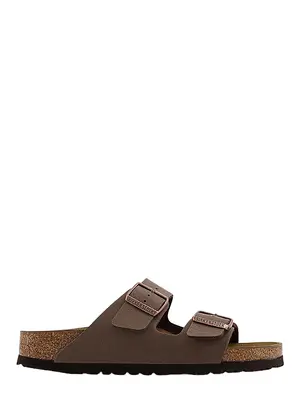 BIRKENSTOCK Arizona Faux-Leather Sandals Mocha Birko Flor
