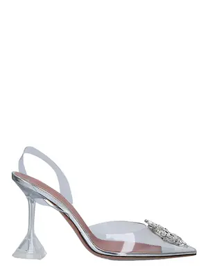 Amina Muaddi Crystal-embellished Pvc Heeled Courts - Other