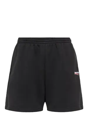 Balenciaga Printed Jersey Shorts - Black