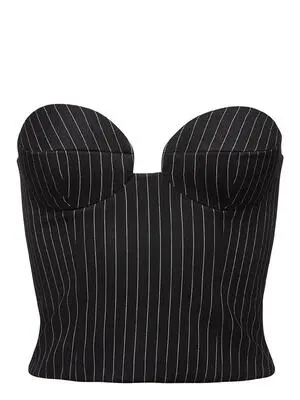 Magda Butrym Wool-blend Corset Top - Stripe