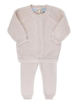 FELTMAN BROTHERS Knit Sweater & Pants Set - Ecru