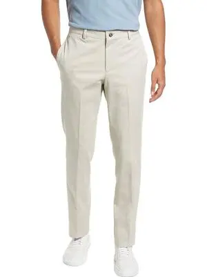 Berle Charleston Fine Line Stretch Twill Pants - Stone