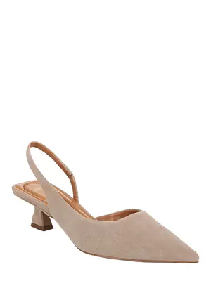 Franco Sarto SARTO By Franco Sarto Devin Kitten Heel Slingback Pump Chinchilla