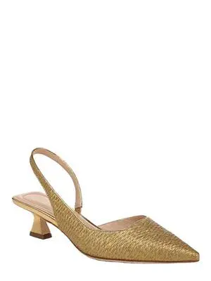 Franco Sarto SARTO By Franco Sarto Devin Kitten Heel Slingback Pump Gold