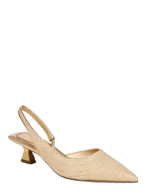Franco Sarto SARTO By Franco Sarto Devin Kitten Heel Slingback Pump Natural