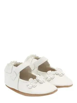 ROBEEZ® Robeez® Brianna Leather Crib Shoe White