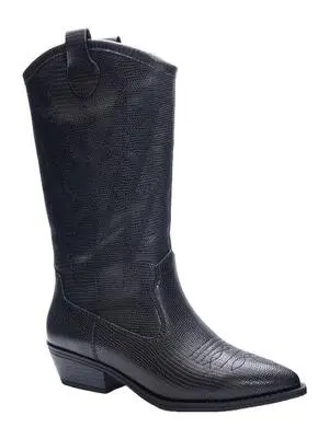 Chinese Laundry Dirty Laundry Josea Mid-Calf Western Boots Black