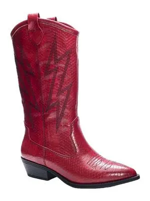 Chinese Laundry Dirty Laundry Josea Mid-Calf Western Boots Red