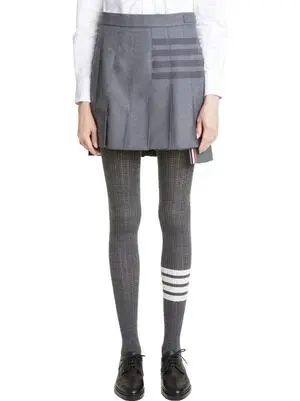 Thom Browne Thom Browne Wool-Blend Pleated Miniskirt Medium Grey