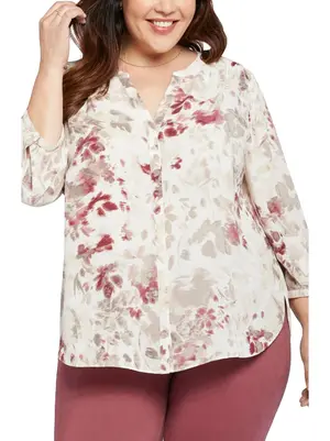 NYDJ NYDJ Semisheer Pintuck Blouse Westhaven