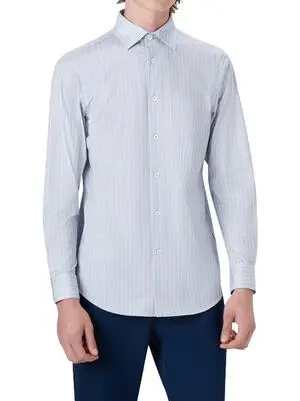 BUGATCHI Ooohcotton® Stripe Button-up Shirt