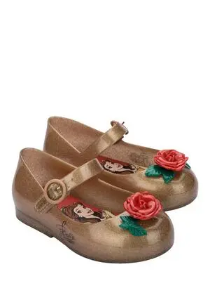 Melissa Disney Princess Mary Jane Flat - Gold/red