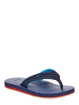 Sanuk Ziggy Flip Flop - Navy Blue/red