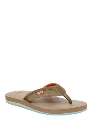 Sanuk Ziggy Flip Flop - Tan Multi