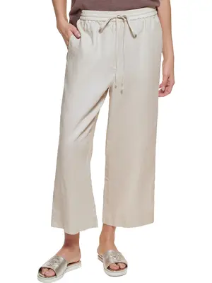 Dkny DKNY Drawstring Crop Linen Pants Beach