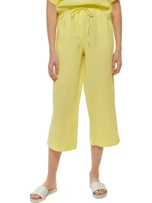 Dkny DKNY Drawstring Crop Linen Pants Limoncello
