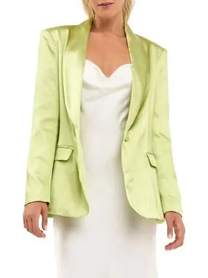 Endless Rose Endless Rose Satin Blazer Lime Green