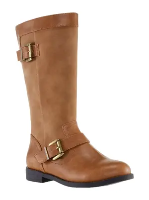 Nina Nina Tanjela Riding Boots Tan Suede