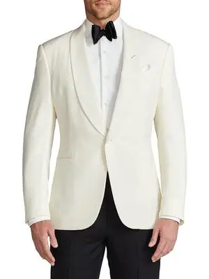 Ralph Lauren Purple Label Gregory Wool Barathea Dinner Jacket - Cream