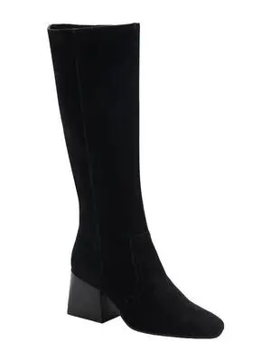 Blondo Tessa Waterproof Knee High Boot - Black Suede