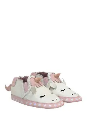 ROBEEZ® Unicorn Crib Shoe - White