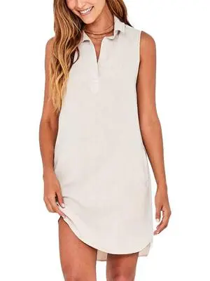 Bella Dahl Bella Dahl Sleeveless A-Line Mini Dress Soft Tan