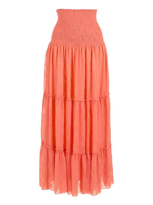 OLYMPIAH High-waisted Maxi Skirt - Orange