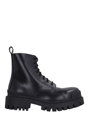 Balenciaga Strike 20mm Lace-up Boots - Black