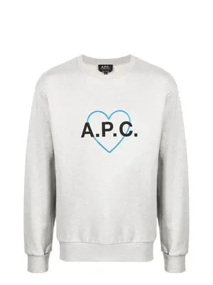 A.p.c. Jules Logo-print Sweatshirt - Grey