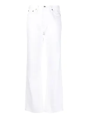 RE/DONE High-waisted Flare-leg Jeans - White