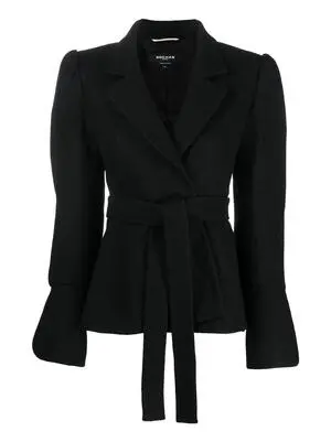 Rochas Belted Wool Jacket - Black