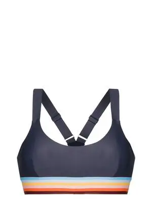 The Upside Rainbow-stripe Sports Bra - Blue