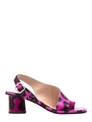 SCAROSSO Scarosso Jill Snakeskin-Effect Sandals