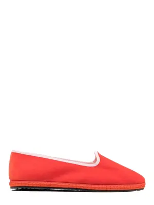 SCAROSSO Valentina Velvet Slippers - Red